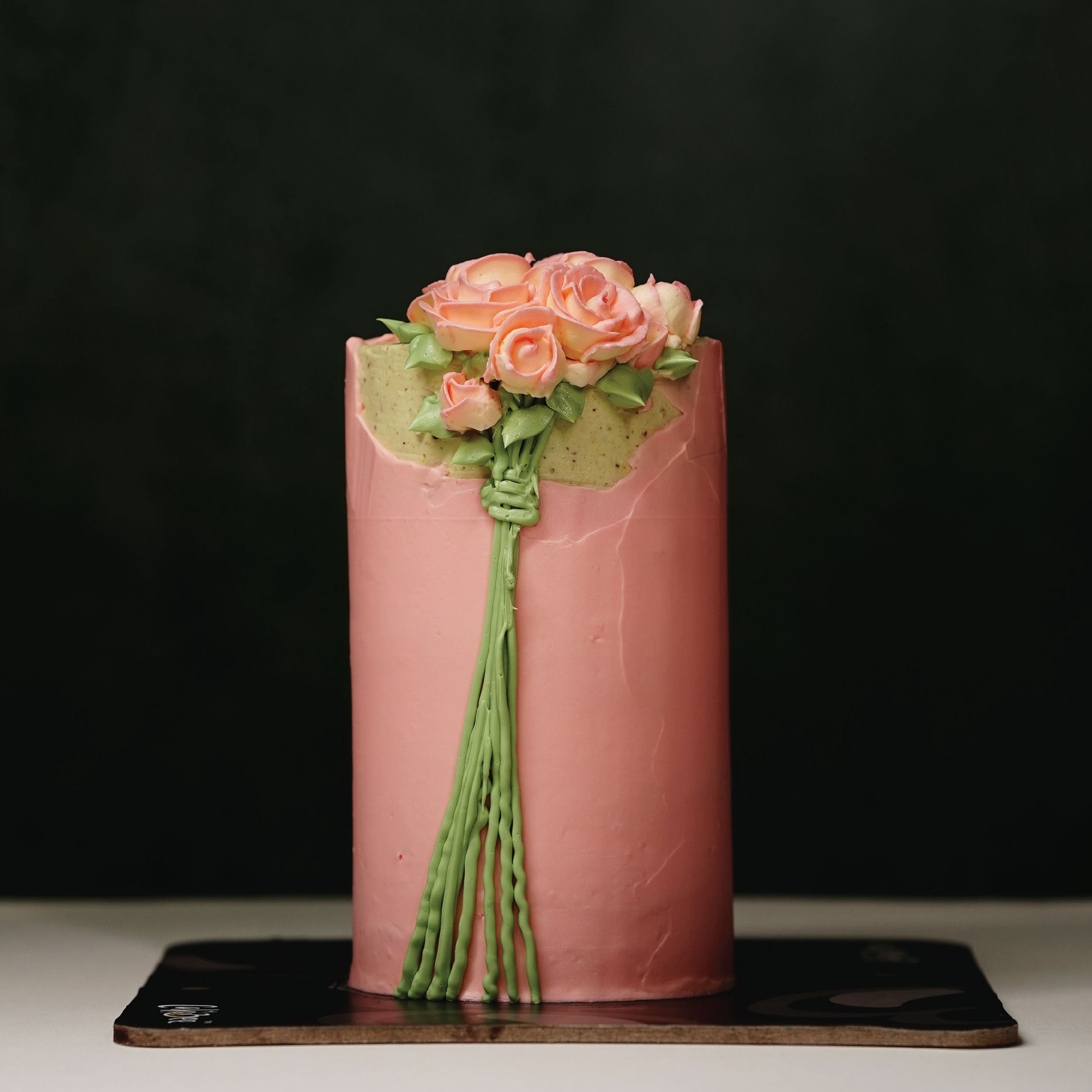 Rose Pistachio Tall Cake| Order 600gm Cake Online | CakeBee