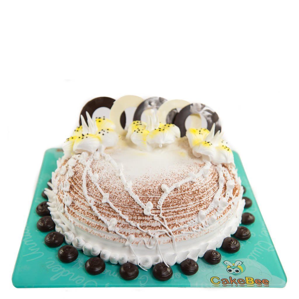 Buy/Send White Flowers Cake Online | Order on cakebee.in | CakeBee