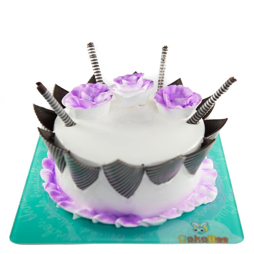 Buy Purple Flowers Cake Online | ₹1200/- | CakeBee
