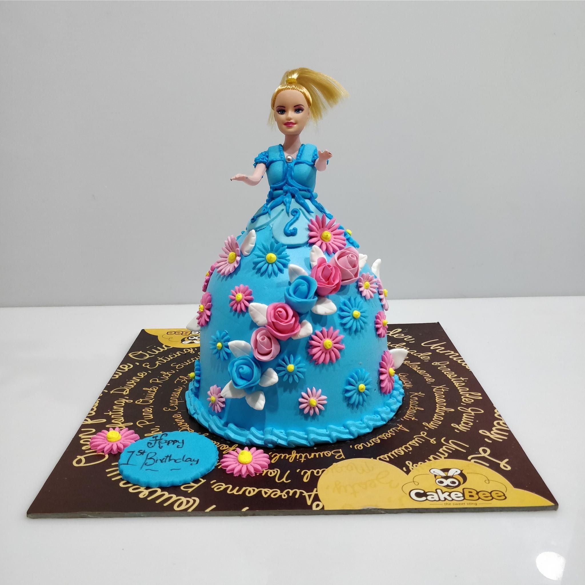 Barbie In Flower Land Fondant Cake| Barbie Cakes Online | CakeBee